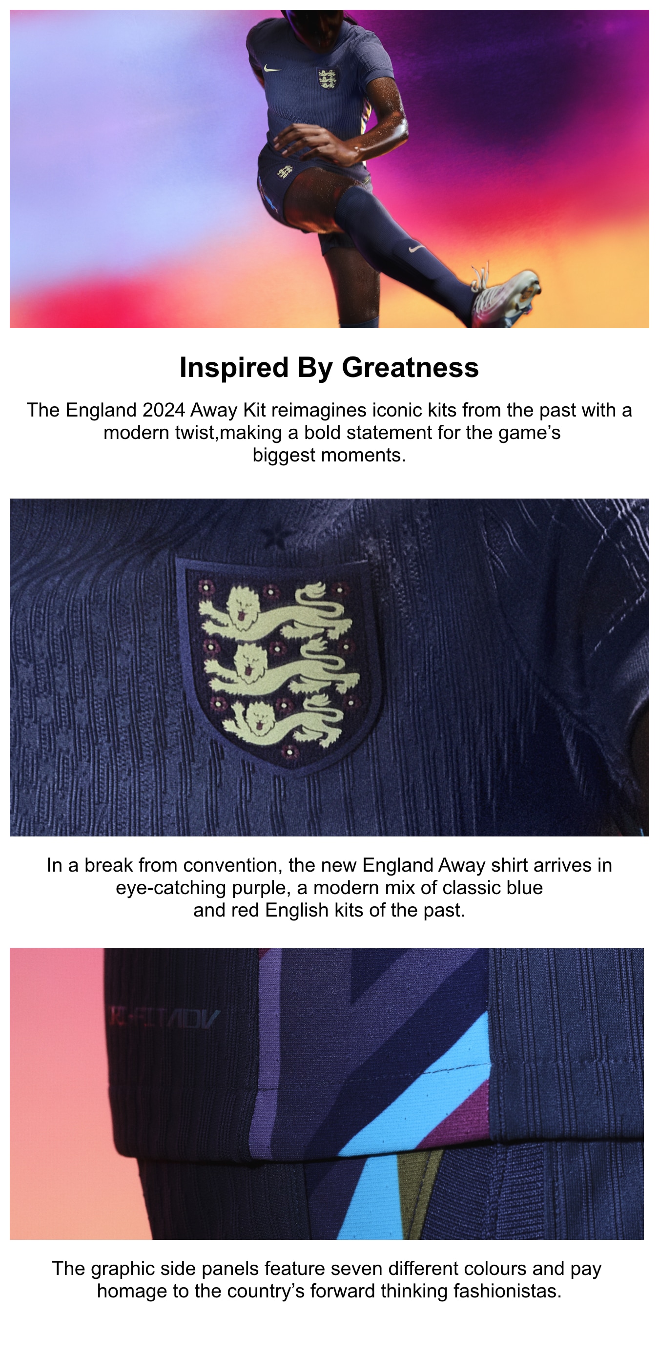 England Nike Away Stadium Shirt 2024